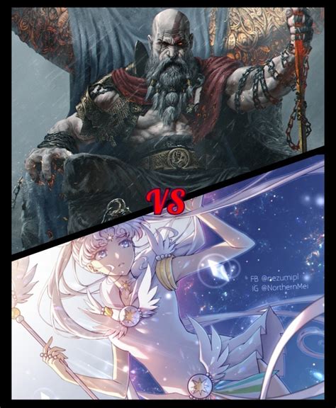 Kratos Gow Ragnarok Vs Sailor Cosmos Sailor Moon Battles Comic Vine