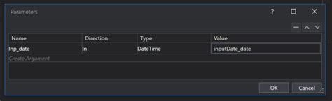 input parameters for a mysql stored procedure activities uipath