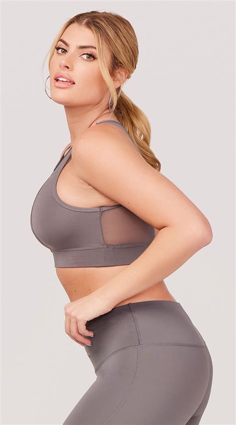 Sheer Gains Sports Bra Low Cut Mesh Sports Bra
