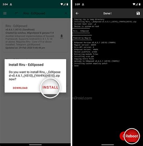 how to install xposed framework on android 10 or below using edxposed
