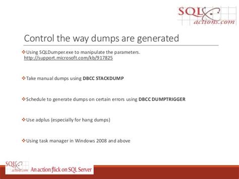 sql server dump analysis