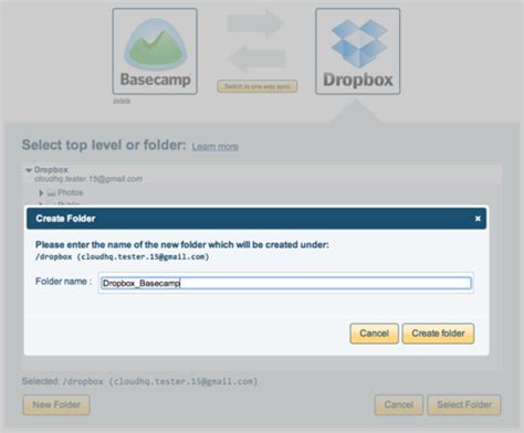 how to sync basecamp and dropbox cloudhq support