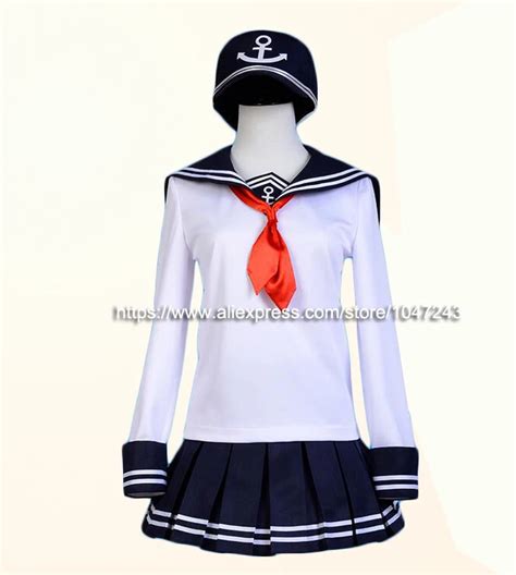 Kantai Collection Hibiki Sailor Uniform Cosplay Costume In Anime