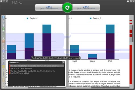 i net pdfc compare the content of pdf files