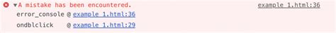 html dom console error method geeksforgeeks