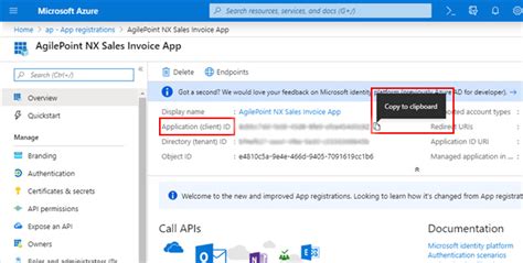 example how to get the access token credentials from