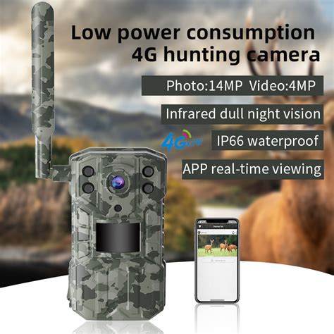 14mp 4g Solar Hunting Trail Camera Waterproof With Ir Night Vision
