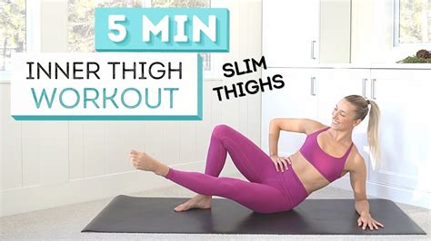 5 Min Inner Thigh Workout Toned Slim Thighs No Squats Youtube
