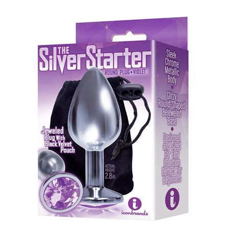 The 9s The Silver Starter Bejeweled Stainless Steel Plug Violet