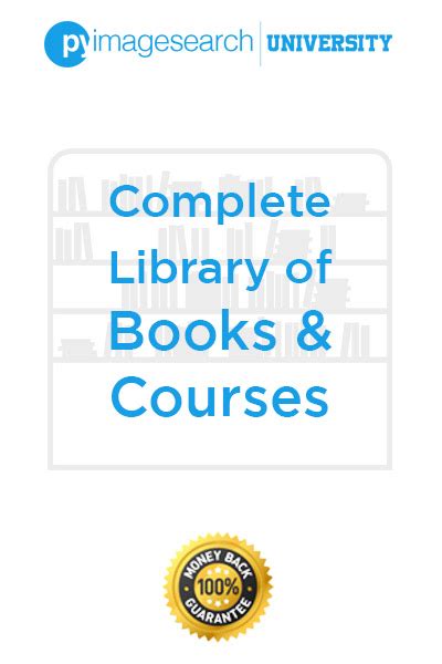 complete library of books and course pyimagesearch