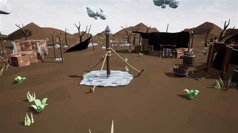 artstation polygon medieval camp unity ue4 game assets