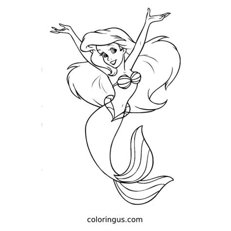Ariel Coloring Pages Free Printable Pdf