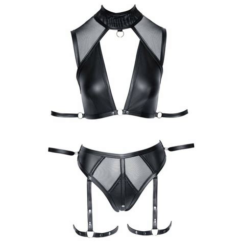 Cottelli Bondage Set Soft Bh Mattlook Top Inklusive Slip Mit Schenkel