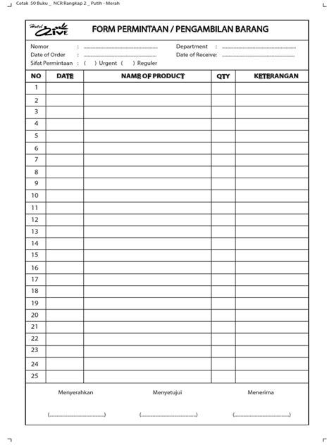 Form Permintaan Pengambilan Barang Pdf Pdf
