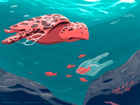 Underwater Rubbish Birgitte M R Johnsen Illustration And Design