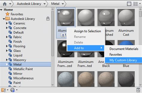 work with material libraries