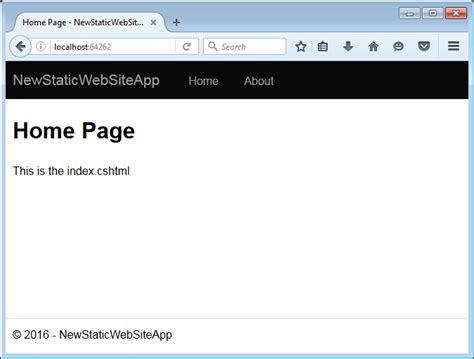 asp core static website running in browser talking