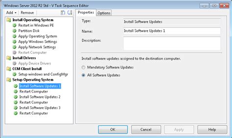 the robot archive install updates in task sequence not installing