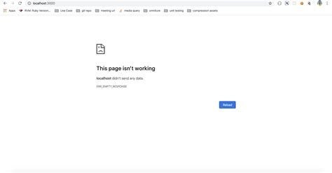 localhost didn t send any data