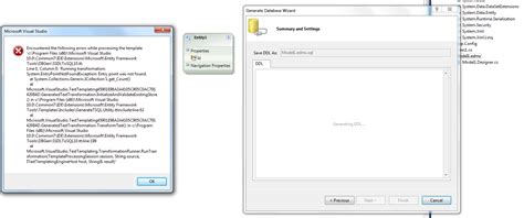 entity framework cannot generate database from model