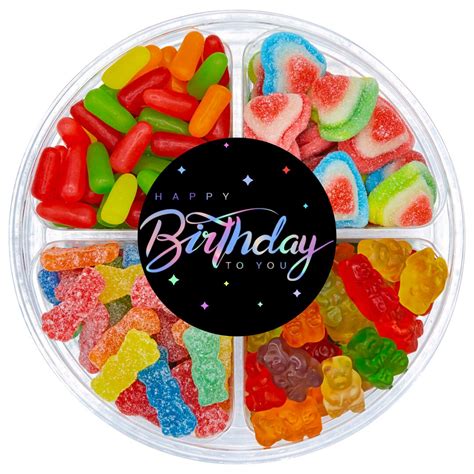 Happy Birthday Rainbow Candy Tray Candy Care Package T Basket 1 5