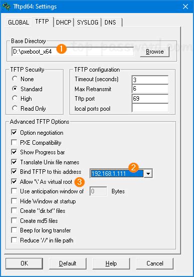 windows password recovery using pxe network boot without cd and usb drive