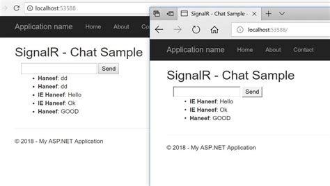 signalr real time web communication between client and server easy c