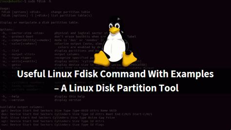 useful linux fdisk command with examples a linux disk