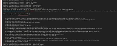 failed to compile entry point angular platform browser due to