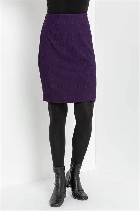 Short Textured Jersey Skirt In Purple Roman Originals Uk