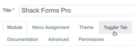 how to open shack forms using a link joomlashack