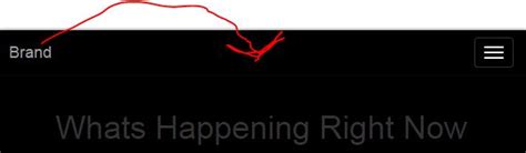 html hide bootstrap navbar brand and only display centered when