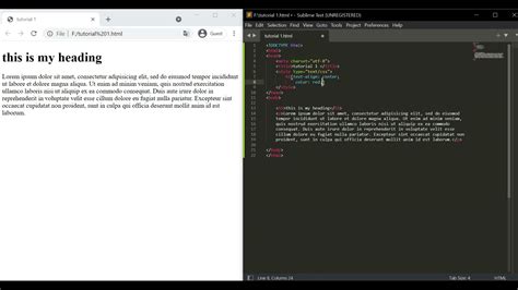 how to add heading and paragraph using html css youtube