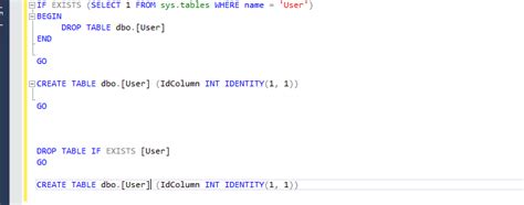 uk sql server 2016 syntax for dropping objects
