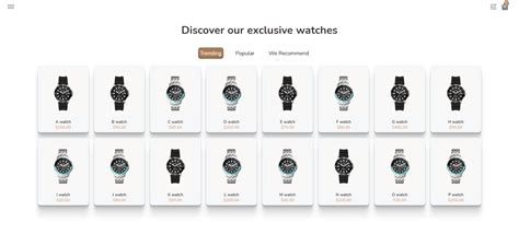 a watch e commerce mobile ui built with react js
