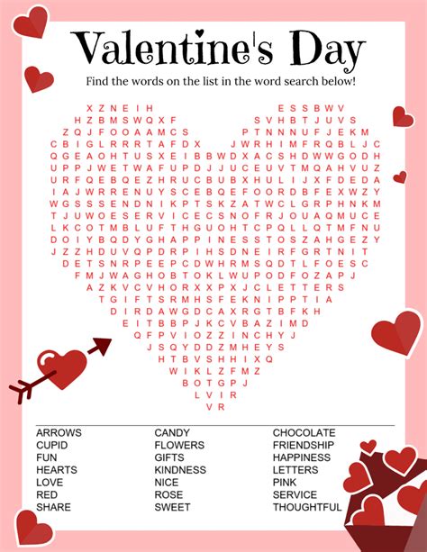 Valentines Day Word Search