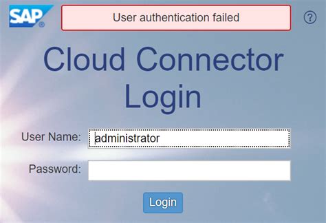2950497 login to scc with administrator user fails user