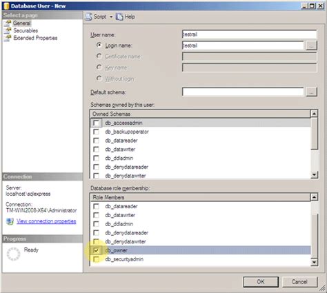 creating a sql server database testrail