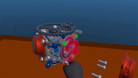 sequencing in engine parts assembly in unity vr elearning