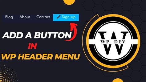 how to add a button in your wordpress header menu for wp beginner
