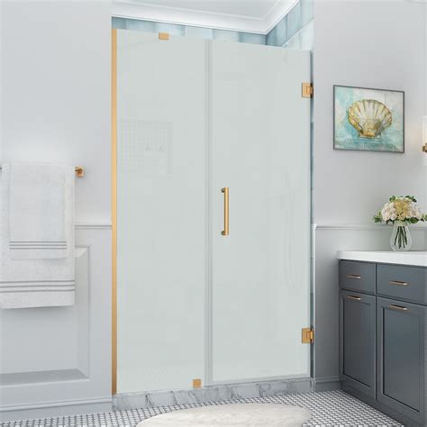 Aston Belmore Xl 52 25 53 25 X 80 Frameless Hinged Shower Door Ultra
