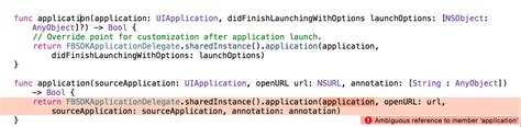 ios use of unresolved identifier sourceapplication facebook sdk