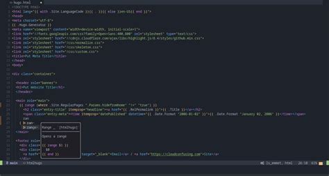 neovim for hugo development to replace vscode