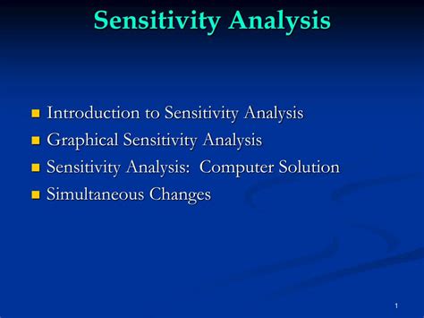 Ppt Sensitivity Analysis Powerpoint Presentation Free Download Id
