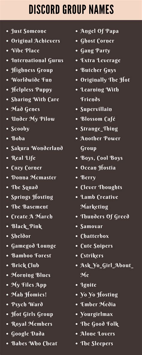 400 Cool Discord Group Names Ideas And Suggestions
