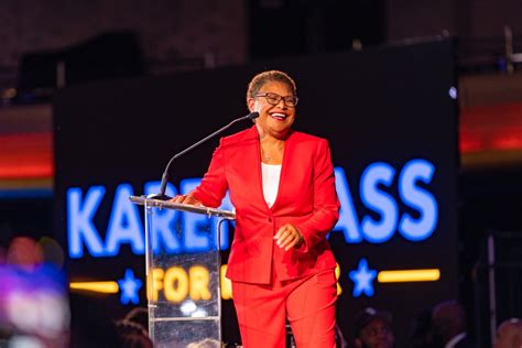 Karen Bass Makes History As The First Woman Elected As Los Angeles
