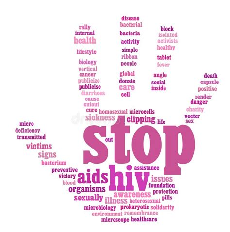 Hiv Aids Info Text Graphics Stock Illustration Illustration Of