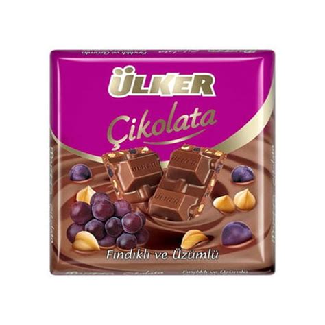Ulker Hazelnut And Raisin Rich Milk Chocolate 60 Gr 2 11oz • Grand