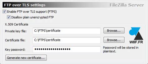 filezilla server activer le ftps ftp over tls windowsfacile fr