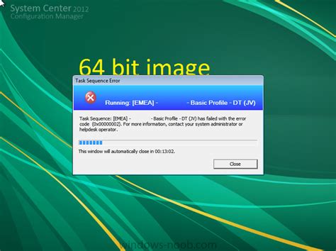 task sequence has failed 0x00000002 software configuration manager